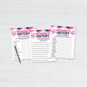 International Women's Day Games Bundle | Women's History Month Trivia ...