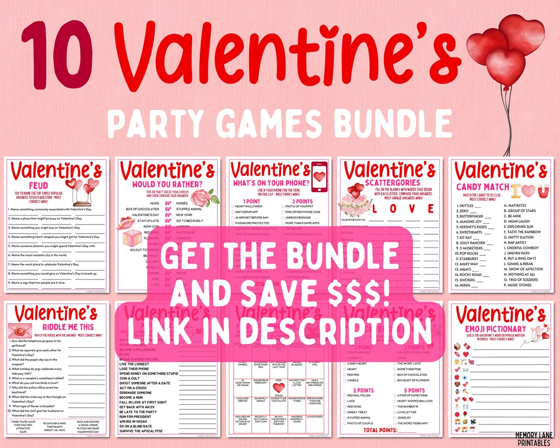 Valentine's the Color Red Game | Valentine's Day Party Game | Fun ...