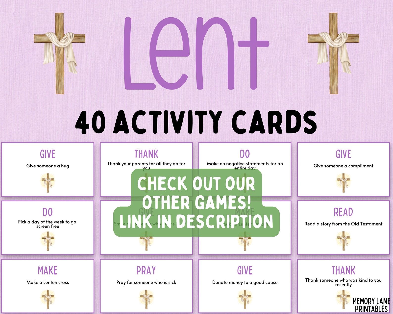 Lent Games Bundle | Lenten Games | Lent Activities | Lent Church Games ...
