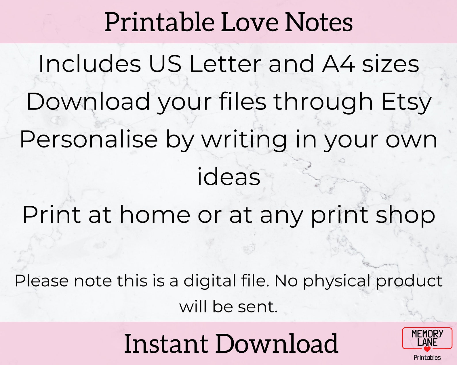 Love Notes Printable Love Notes Cards Mini Love Messages - Etsy