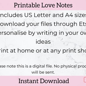 Love Notes Printable Love Notes Cards Mini Love Messages - Etsy