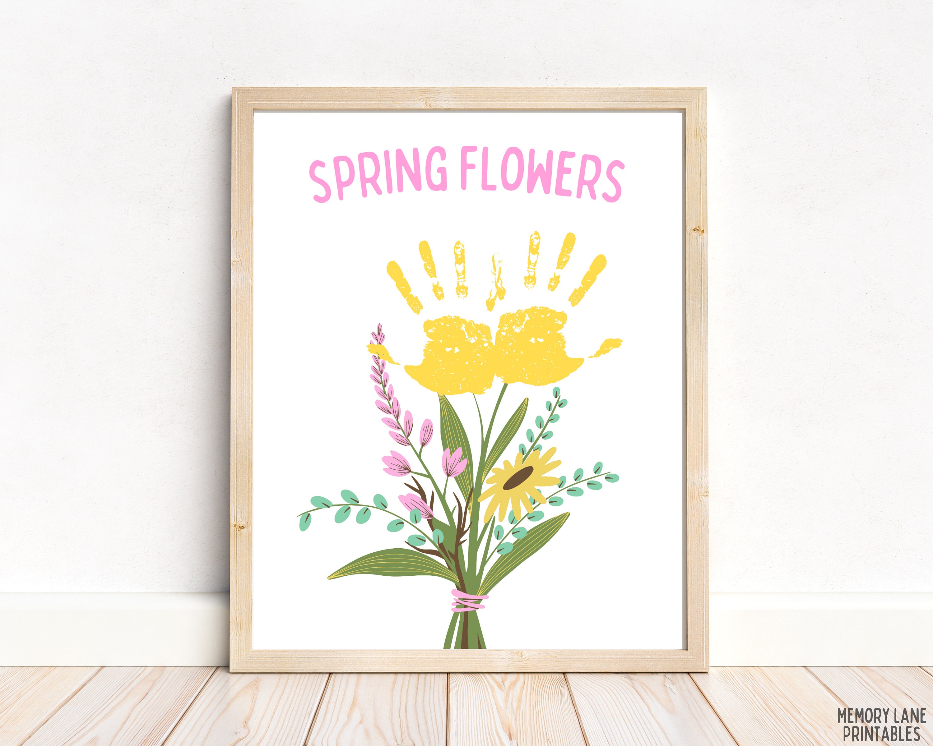 Spring Handprint Art Bundle Spring Handprint Crafts Fun - Etsy