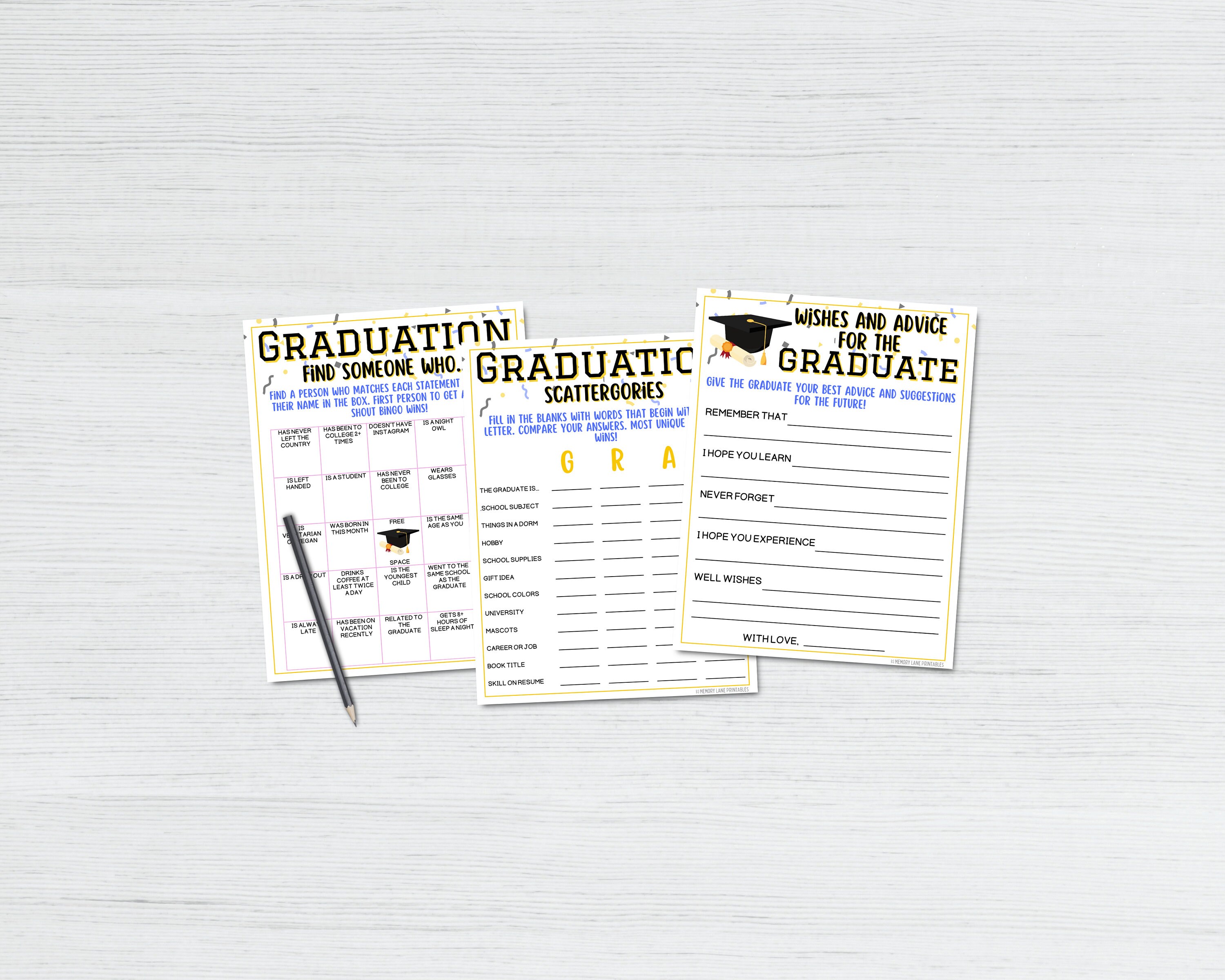 Graduation Games Bundle | 10 Graduation Party Games | Fun Graduation ...