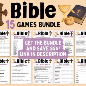 Bible Games Bundle | Bible Study Games | Church Games | Youth Group ...