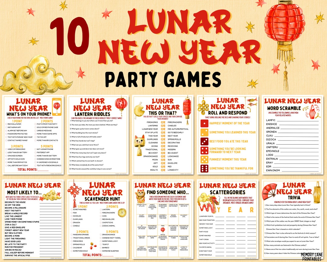 Chinese New Year Games Bundle | Lunar New Year Party Games 2025 | Fun ...