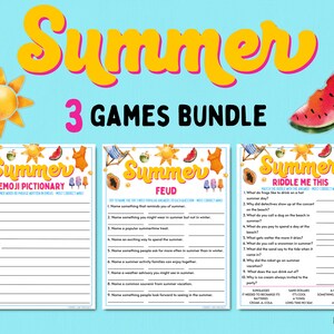 Summer Games Bundle | Summer Party Games | Fun Printable Summertime ...