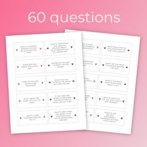60 Couples Question Cards | Printable Couples Conversation Starter ...