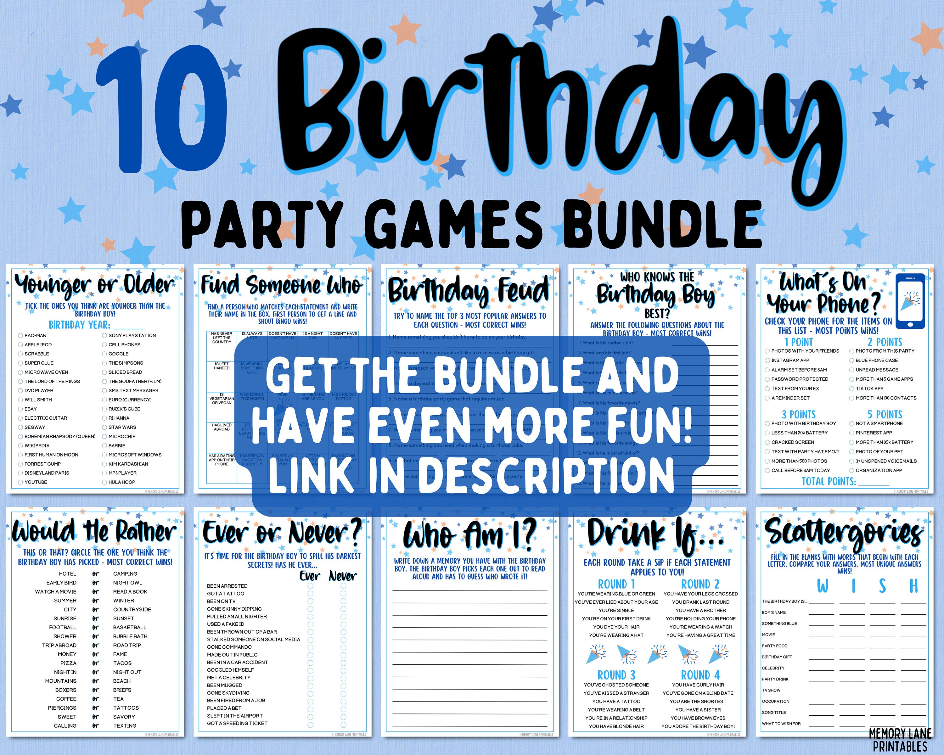 Birthday Friendly Feud Game | Birthday Feud | Birthday Party Game ...