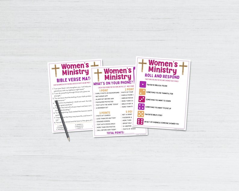 Women's Ministry Games Bundle | Bible Games | Church Games | Women's ...