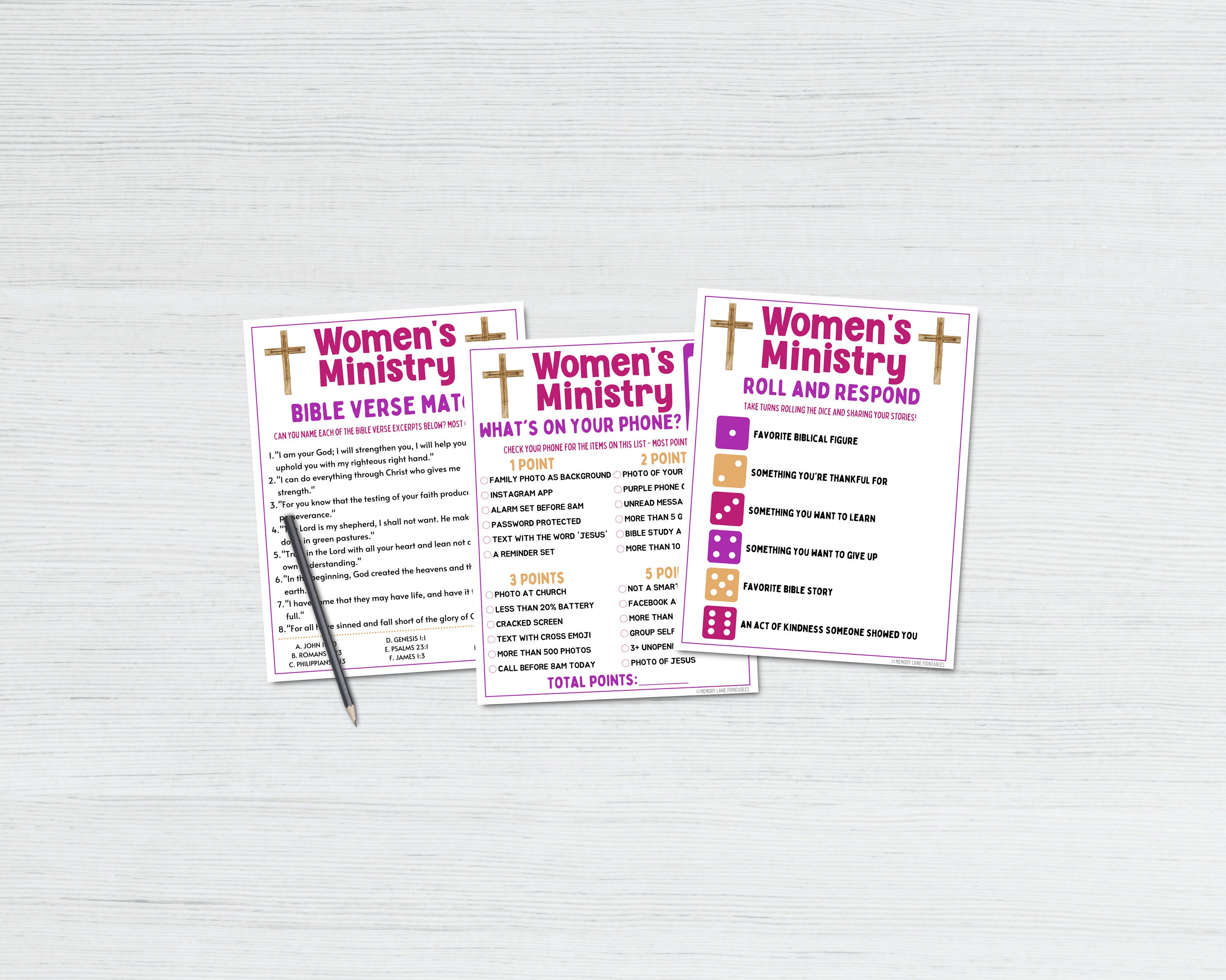 Women's Ministry Games Bundle Bible Games Church Games Women's Retreat ...