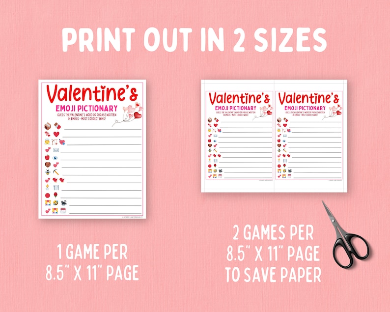 Valentine's Emoji Pictionary Game Valentine's Day Party Game Fun ...