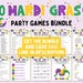 Mardi Gras Games Bundle | Mardi Gras Party Games | Fun Printable Games ...