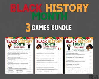 Black History Month Trivia Game | Black History Trivia Quiz Game | Fun ...