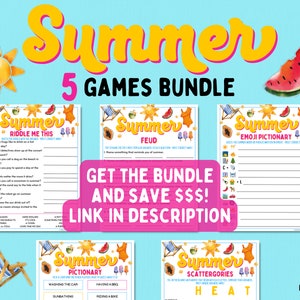 Summer Games Bundle | Summer Party Games | Fun Printable Summertime ...