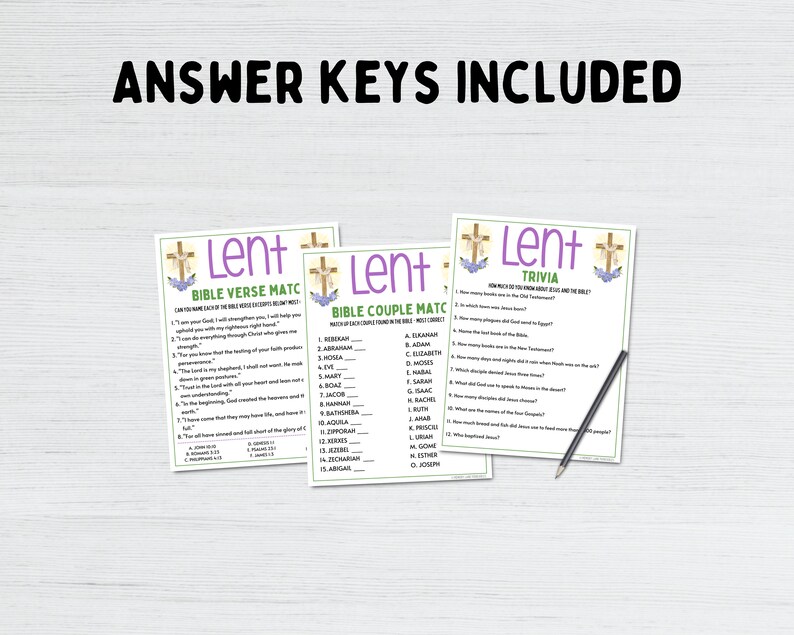 Lent Games Bundle | Lenten Games | Lent Activities | Lent Church Games ...