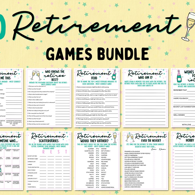 Retirement Party Games - Etsy