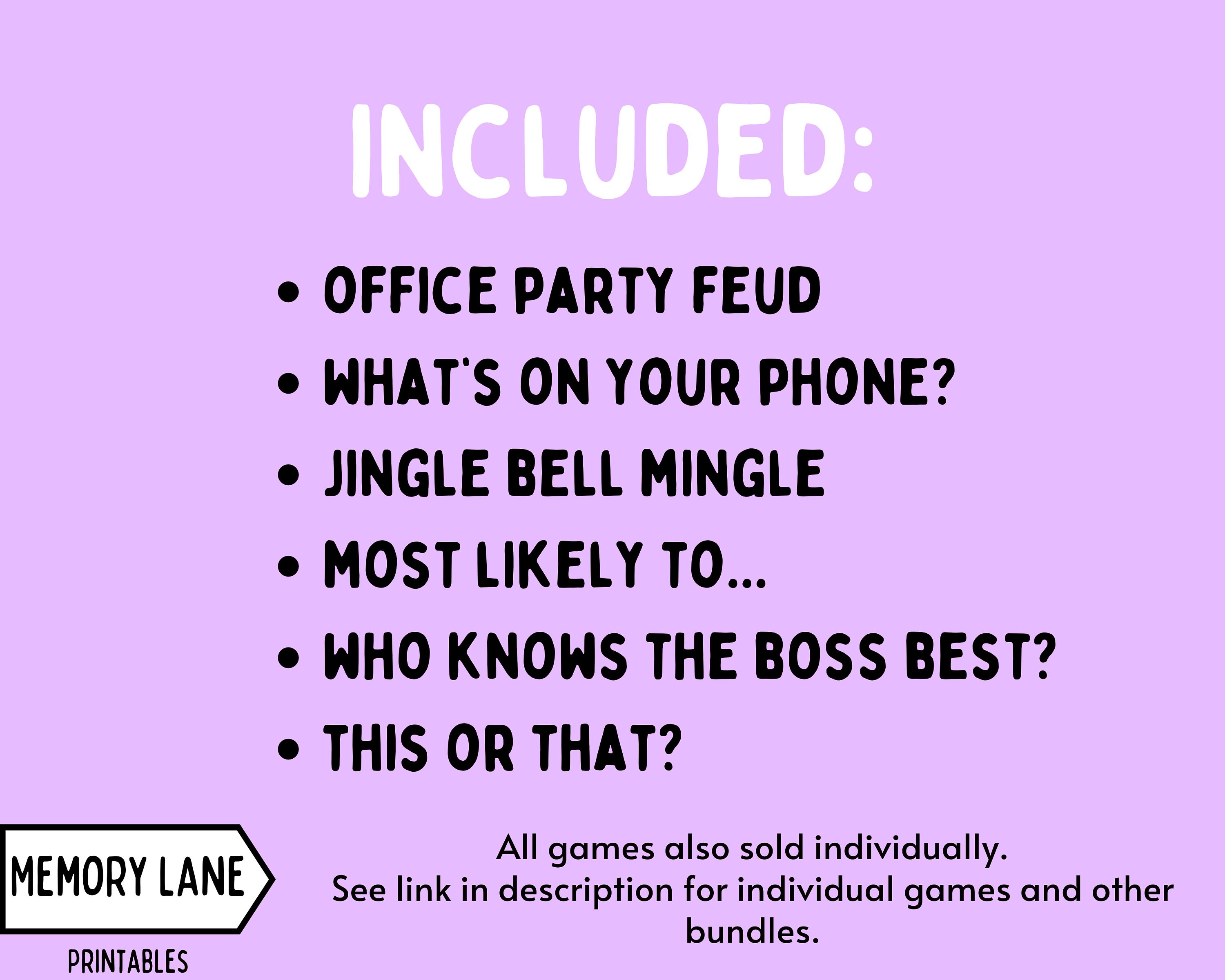 Christmas Office Party Games Bundle 6 Holiday Office Party Games Fun Christmas Office Party Games Bundle 6 Holiday Office Party Games Fun