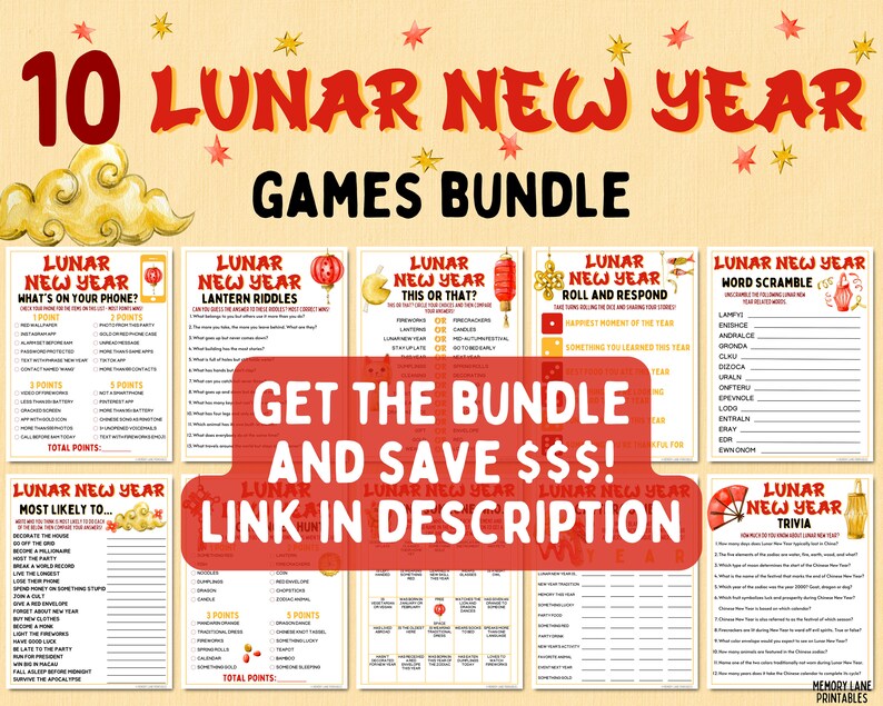 Chinese New Year Games Bundle | Lunar New Year Party Games 2025 | Fun ...