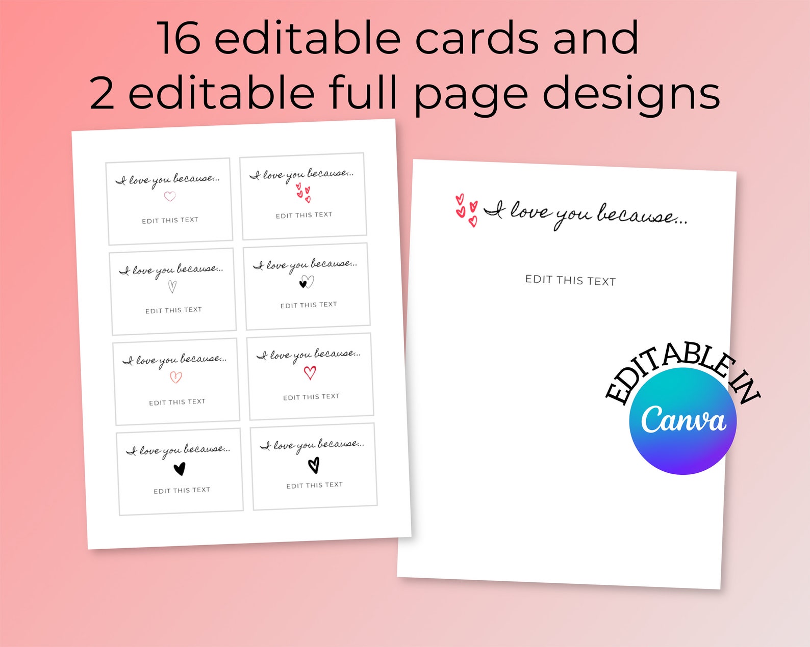 Reasons Why I Love You Cards Printable Love Notes - Etsy