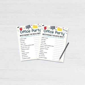 Office Party Who Knows the Boss Best Game | Work Party Game | Fun ...