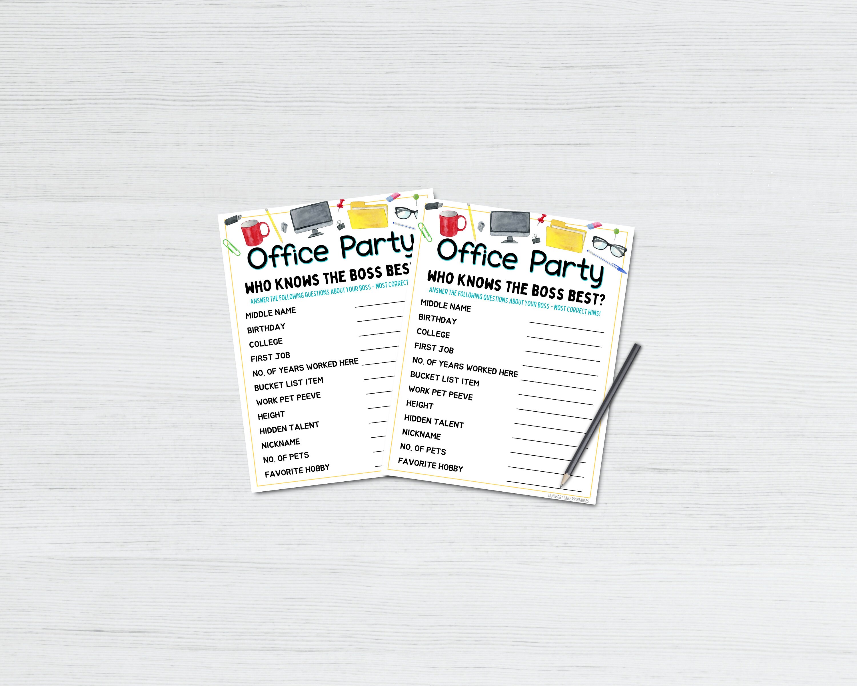 Office Party Who Knows the Boss Best Game | Work Party Game | Fun ...