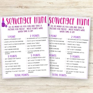 Ladies' Night Scavenger Hunt Game | Ladies Night Party Game | Fun Girls ...