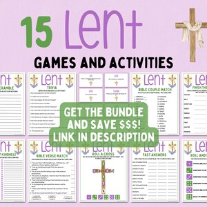 Lent Games Bundle | Lenten Games | Lent Activities | Lent Church Games ...