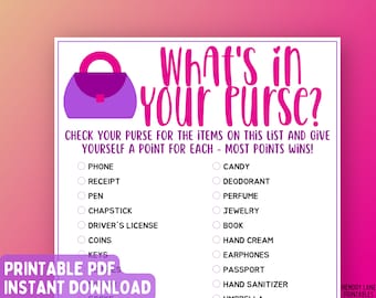Purse Scavenger Hunt - Etsy