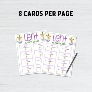 Lent Activity Cards | Lenten Game | Lent Activities for Kids | Lent ...