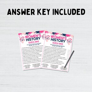 International Women's Day Guess Who Game | Women's History Month Trivia ...