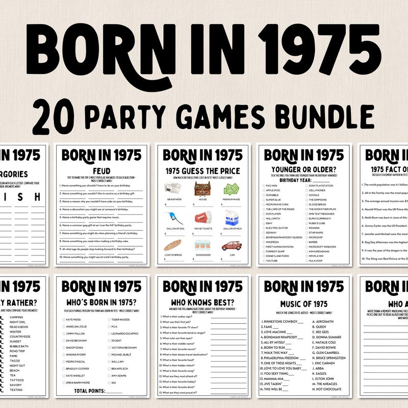 50th Birthday Family Bundle - Etsy