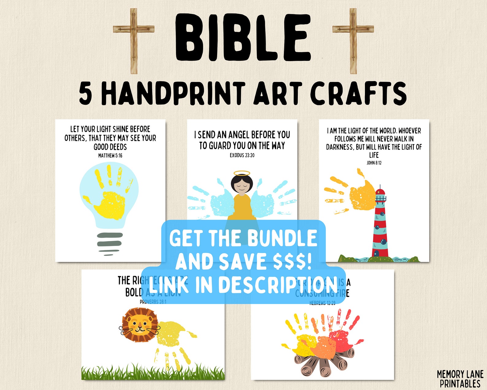 Bible Handprint Art Bundle Bible Handprint Crafts Fun - Etsy