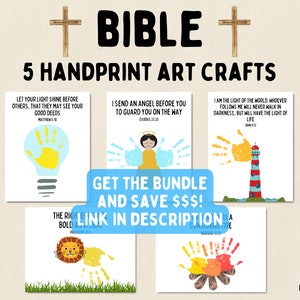 Bible Handprint Art Bundle | Bible Handprint Crafts | Fun Printable ...
