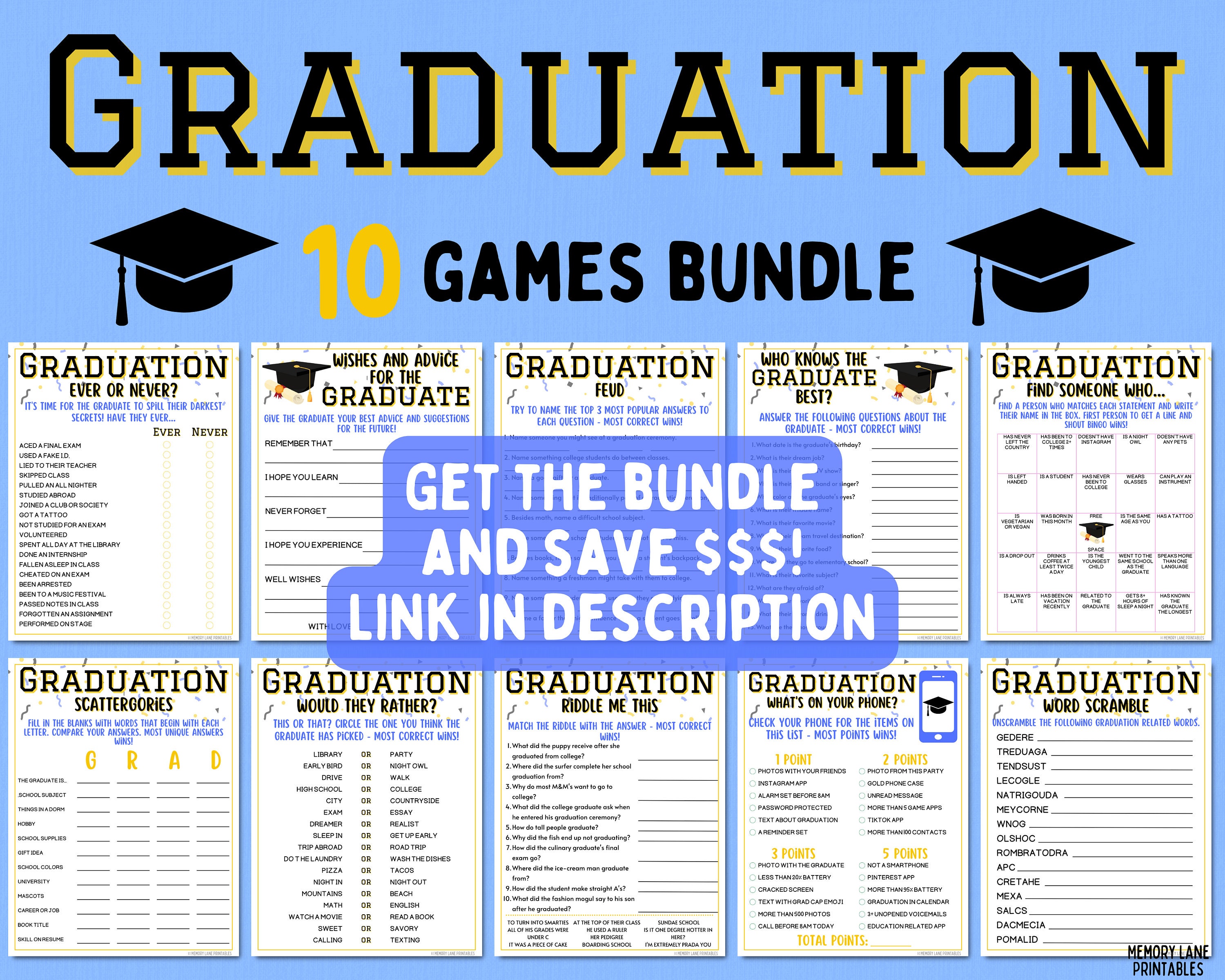 Graduation Riddle Me This Game Graduation Party Game Fun Graduation ...