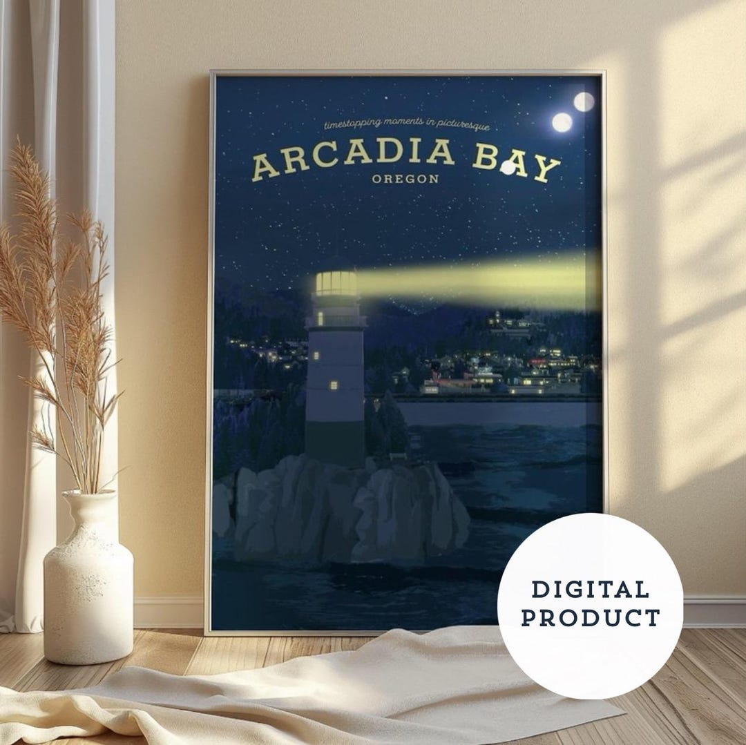 Arcadia Bay Lighthouse Print: Life is Strange Inspired Art (digital ...