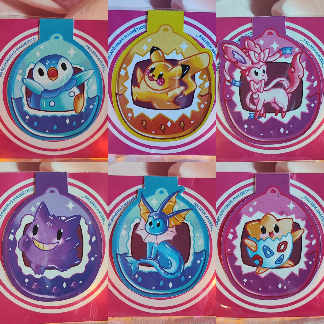 Pokémon Magnetic Bookmarks - Etsy