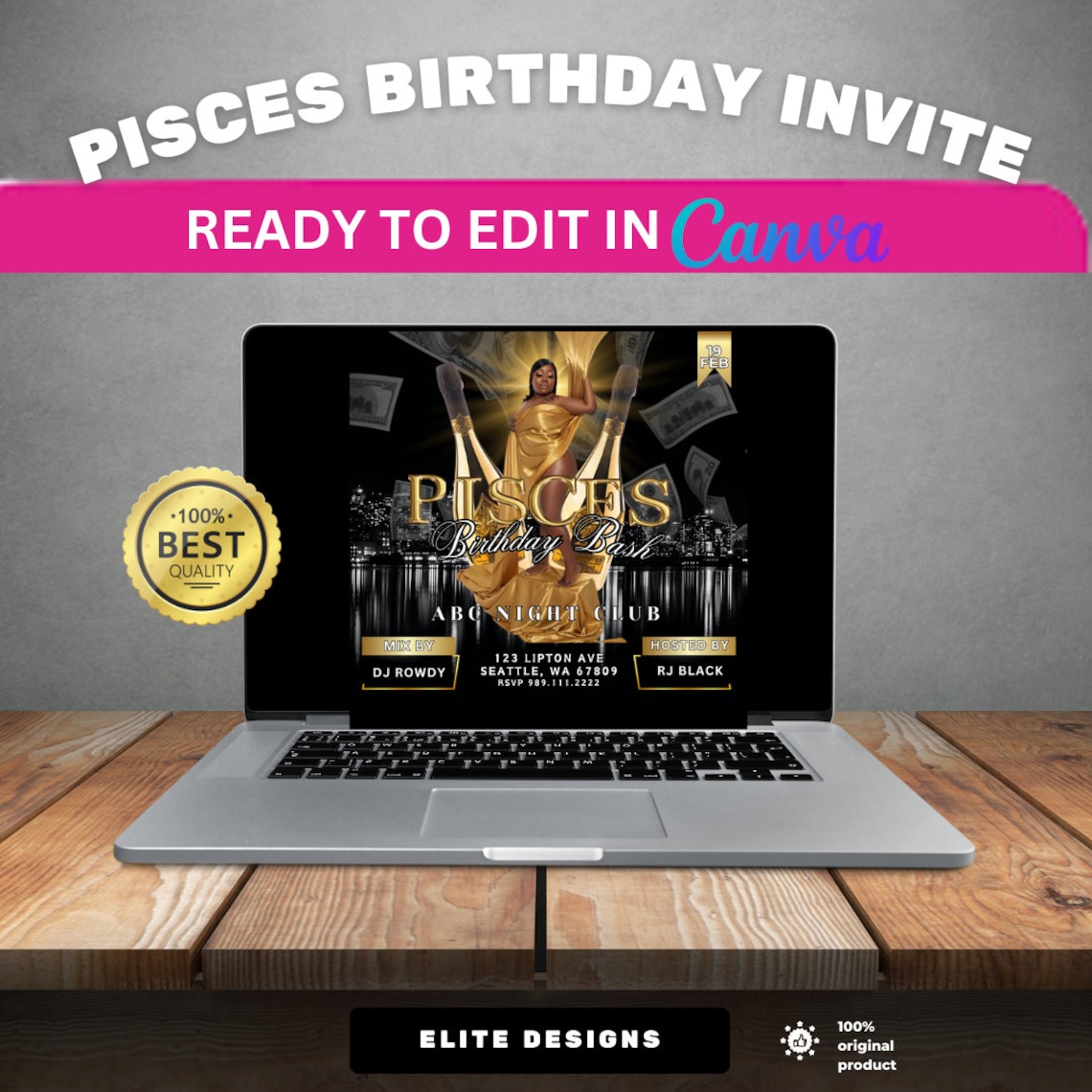 Pisces Birthday Invitation, Pisces Birthday, 30th Birthday Invitation ...