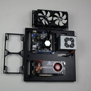 Mini ITX Wall Computer Case, Wall Mount Pc, Space Case, Custom Computer ...