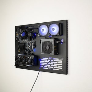 Wall Computer Dual Radiator, Wall Computer, Open Air Computer Case ...