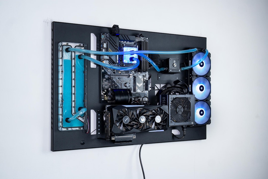 Unique Wall Computer Case, Dual Vertical Radiator, Gamer Computer Case ...