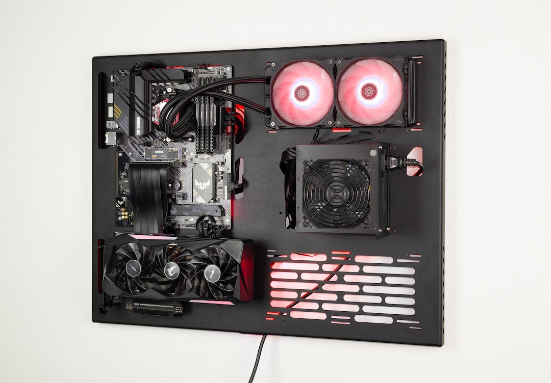 Wall Computer Dual Radiator, Wall Computer, Open Air Computer Case ...