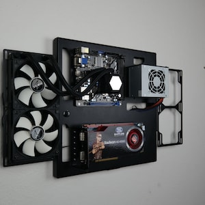Mini ITX Wall Computer Case, Wall Mount Pc, Space Case, Custom Computer ...