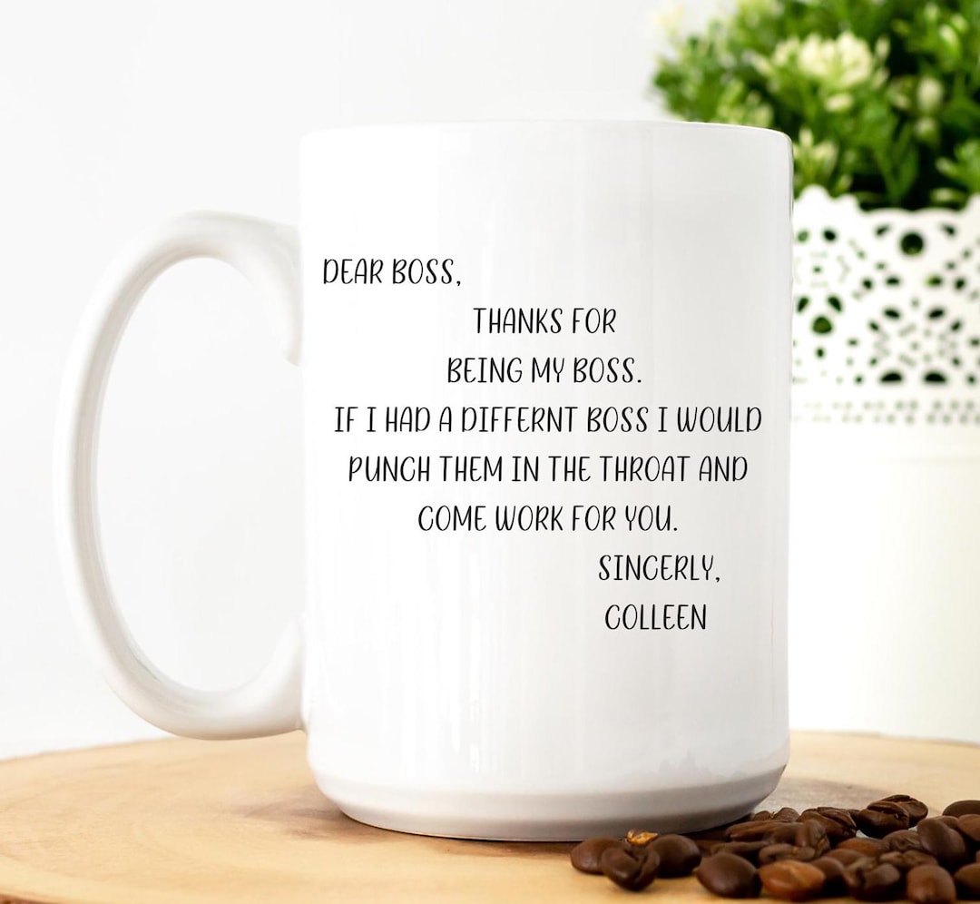Personalized Funny Boss Mug, Custom Boss Mug, Office Humor Coffee Cup ...