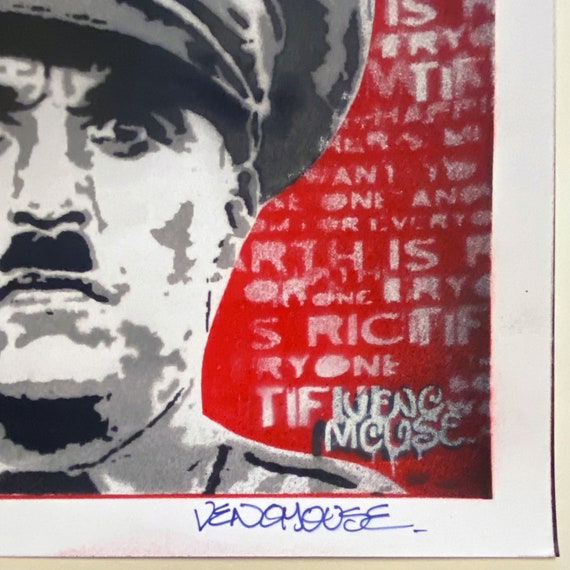 Danny DeVito painting by UK artist Venomouse hand-drawn Four stencil ...