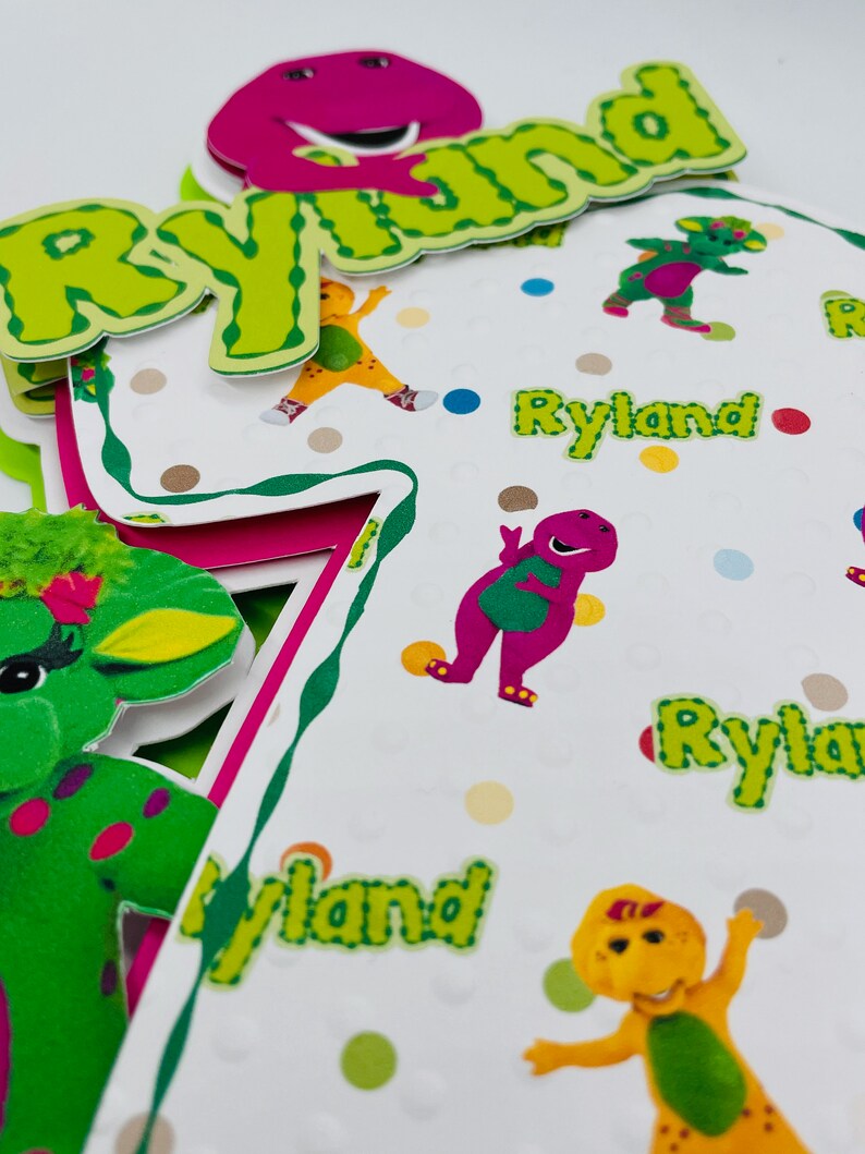 Barney Friends Cake Topper Barney Friends Party TUBS Barney - Etsy