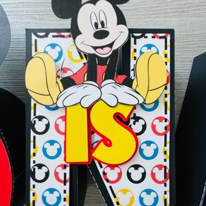 Mickey Mouse 3D Letters Mickey Mouse 1st Birthday Mickey - Etsy