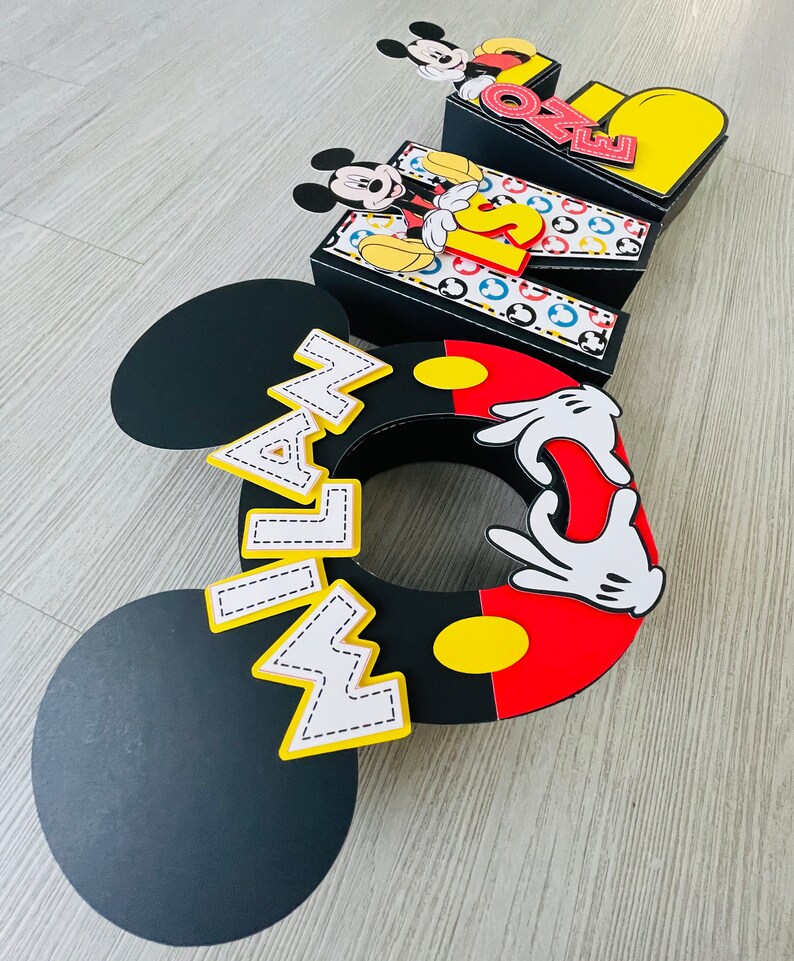Mickey Mouse 3D Letters Mickey Mouse 1st Birthday Mickey | Etsy