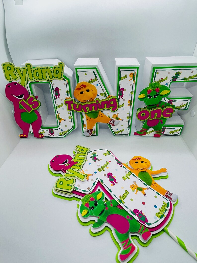 Barney Friends Cake Topper Barney Friends Party TUBS Barney - Etsy