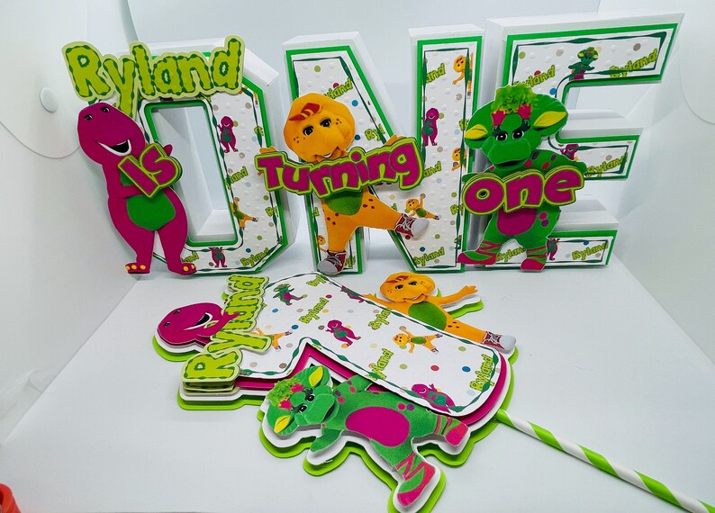 Barney Friends Cake Topper Barney Friends Party TUBS Barney - Etsy