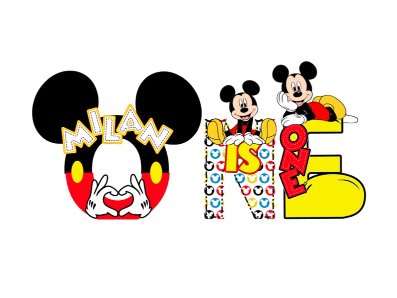 Mickey Mouse 3D Letters Mickey Mouse 1st Birthday Mickey - Etsy